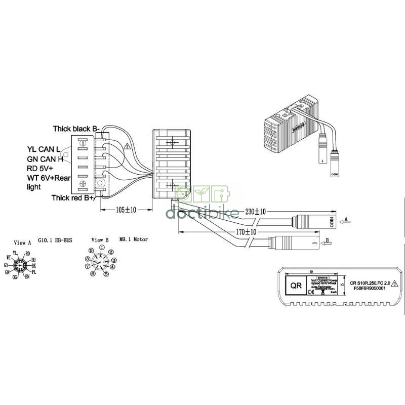 CAN-controller en accuschuif Phylion SR11 - 20" fiets