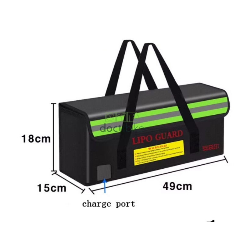 Electric bike battery safety bag